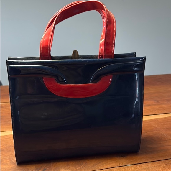 Lewis | Bags | Lewis Patent Leather Vintage Retro Handbag | Poshmark